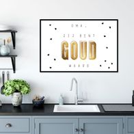 Poster - 120x80 cm - Oma, du bist Gold wert - Sprichwörter - Zitate ...