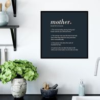Poster - 40x40 cm - Mutter - Mama definition - Sprichwörter ...