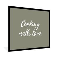 Poster Bilder - 40x40 cm Zitate - Kochen mit Liebe - Sprichwörter ...