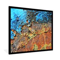 Poster Bilder - 40x40 cm Rost - Metall - Eisen - Industrie (Gr. 40x40 ...