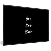Poster Bilder - 120x80 cm Zitate - Kochen - Leben Liebe Backen ...