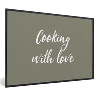 Poster Bilder - 120x80 cm Zitate - Kochen mit Liebe - Sprichwörter ...