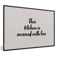 Poster Bilder - 60x40 cm Zitate - Kochen - Sprichwörter - Diese Küche ...