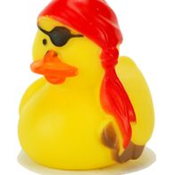 Badeente Pirat 5cm Entchen Quietscheente für Badewanne Ente gelb mit ...