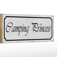 Holzschild hinweis 27x10 cm Camping Princess Geschenk Deko Schild ...