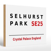 Holzschild London 30x20cm England Selhurst Park SE25 Deko Schild wooden ...