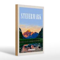 Holzschild Reise 20x30 cm Steiermark Österreich Urlaub See Schild ...