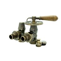 Handventil-Set mit Holzgriff für Gussheizkörper kaufen bei Hood.de