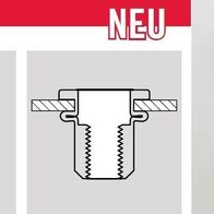 Angebot 150 x ALU Blindnietmutter Nietmutter Sortiment M6 - M10 ...
