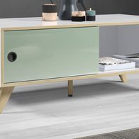 Couchtisch weiß grün Hochglanz Lack Beistelltisch 115 cm aus Italien ...