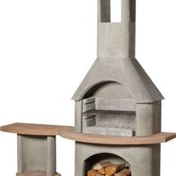 Buschbeck Gartenkamin Carmen inkl Tisch BBQ Kohlegrill Holzgrill ...