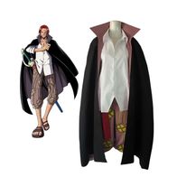 Herren Damen Anime One Piece Shanks Cosplay Kostüm Mantel Shirt Hosen ...
