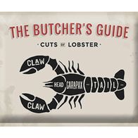 Blechschild Lobster 40x30 cm Cuts of Lobster Metall Deko Schild tin ...