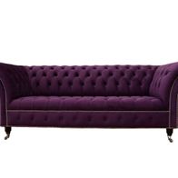 Lila Chesterfield Sofa 3 Sitzer Chesterfield Designer Couch Textil ...