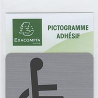 Exacompta - 67191E - 1 Türschild selbstklebend Handicapés Logo ...