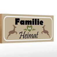 Holzschild Spruch 27x10 cm Familie ist Heimat Holz Deko Schild wooden ...