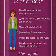 Blechschild Spruch 20x30 cm why Mam is the best Mama beste Deko Schild ...