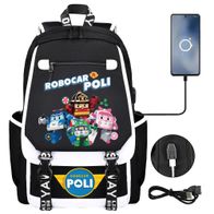 Karikatur Robocar Poli Schultache Amber Roy Helly Teens Rucksack USB ...