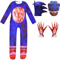 Cute Sonic Hedgehog Cosplay Jumpsuit Kinder Halloween Onesie Cartoon ...
