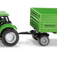 SIKU 1606 DEUTZ-FAHR mit Fortuna 2-Achs Anhänger kaufen bei Hood.de
