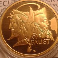 100 euro 2023 Faust Goethe 15,55g 1/2 Unze Gold Prägestätte F Stuttgart ...