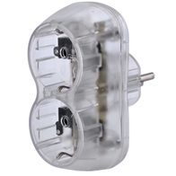 Mehrfachstecker Adapter Zertifiziert Transperant CE Multistecker Typ F ...