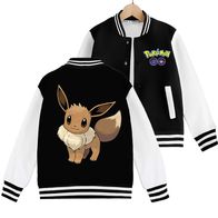 Cute Eevee Baseballjacke Student Bomberjacke Kinder Anime Pokemon ...