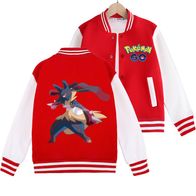 Pokemon Lucario Preppy Jacke Student Bomberjacke Kinder Baseballjacke ...