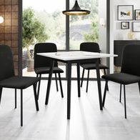 Essgruppe I Tisch Ariel S 85x85 mit 4 Stühle Luke Sitzgruppe 5-teilig ...
