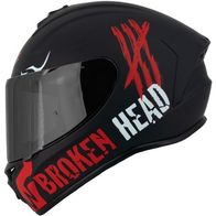 Broken Head Integralhelm Adrenalin Therapy 4X Rot + Schwarzes Visier ...