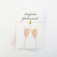 Armband-Karte, Herzlichen Glückwunsch, Anhänger 18K vergoldet, B032 1 ...