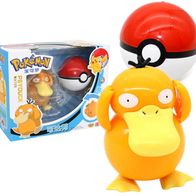 Enton (Psyduck) Pokemon Spielzeug Figur mit Pokeball Action-Figuren mit ...