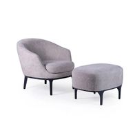 Wohnzimmer Set 2tlg Sessel mit Hocker Designer Modern Polstermöbel ...