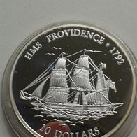 Original 10 Dollars 2001 PP Fiji HMS Providence in Münzkapsel ...