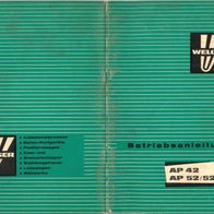 Betriebsanleitung für die Welger AP 42 , AP52 und AP 52 D Aufsammelpresse kaufen bei Hood.de