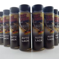 12x FAST FINISH CAR RALLYE Schwarz MATT Autolack LACK KFZ Lackspray ...
