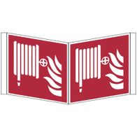 Brandschutzzeichen, Löschschlauch F002 Nasenschild , DIN EN ISO 7010 ...