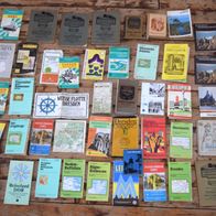Konvolut 44x DDR Tourist Landkarten Stadtpläne Wanderkarten Antik Alt ...