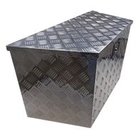 Deichselbox / Staubox aus Aluminium 830/540 x 360 x H490mm V-Form f PKW ...