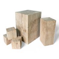 Holzblock Eiche 15x15x.. cm, Massiver Eichenblock, Holzklotz, Holzsäule ...