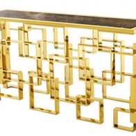 Casa Padrino Art Deco Luxus Konsole Edelstahl / Gold Finish mit ...