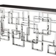 Casa Padrino Art Deco Luxus Konsole Edelstahl / Nickel Finish mit ...