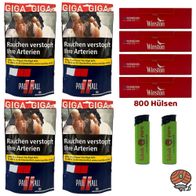 Pall Mall Red/Rot Volumentabak Beutel 4x 104g + Winston King Size ...