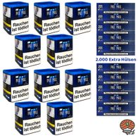 Pall Mall Blue/Blau Volumentabak Dose 10x 43g + Pall Mall Blue Xtra Hülsen kaufen bei Hood.de