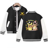 Pikachu Cosplay Eevee Baseballjacke Student Bomberjacke Kinder Pokemon ...