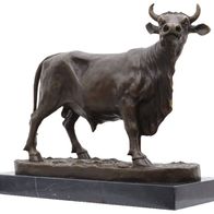 Bronzeskulptur Bulle Ochse Kuh Stier Antik-Stil Bronze Figur Statue ...