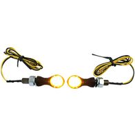 Motorrad LED Mini Micro Blinker Miniblinker Universal Schwarz mit E ...