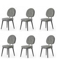 Esszimmer Set 6x Stuhl Grau Weich Bequem Moderner Komfortabel kaufen ...