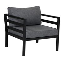 Gartensessel Weldon von Brafab aus Aluminium und Olefin-Stoff, modern ...