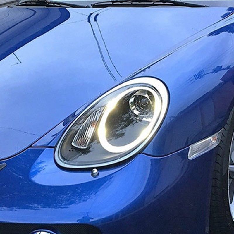 F. Porsche Boxster/ Cayman 987 Bj.04-08 Scheinwerfer Schwarz LED ...